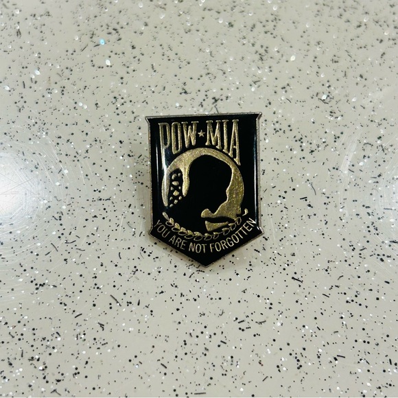 Other | Pow Mia Lapel Pin You Are Not Forgotten Black Gold Single Pin ...